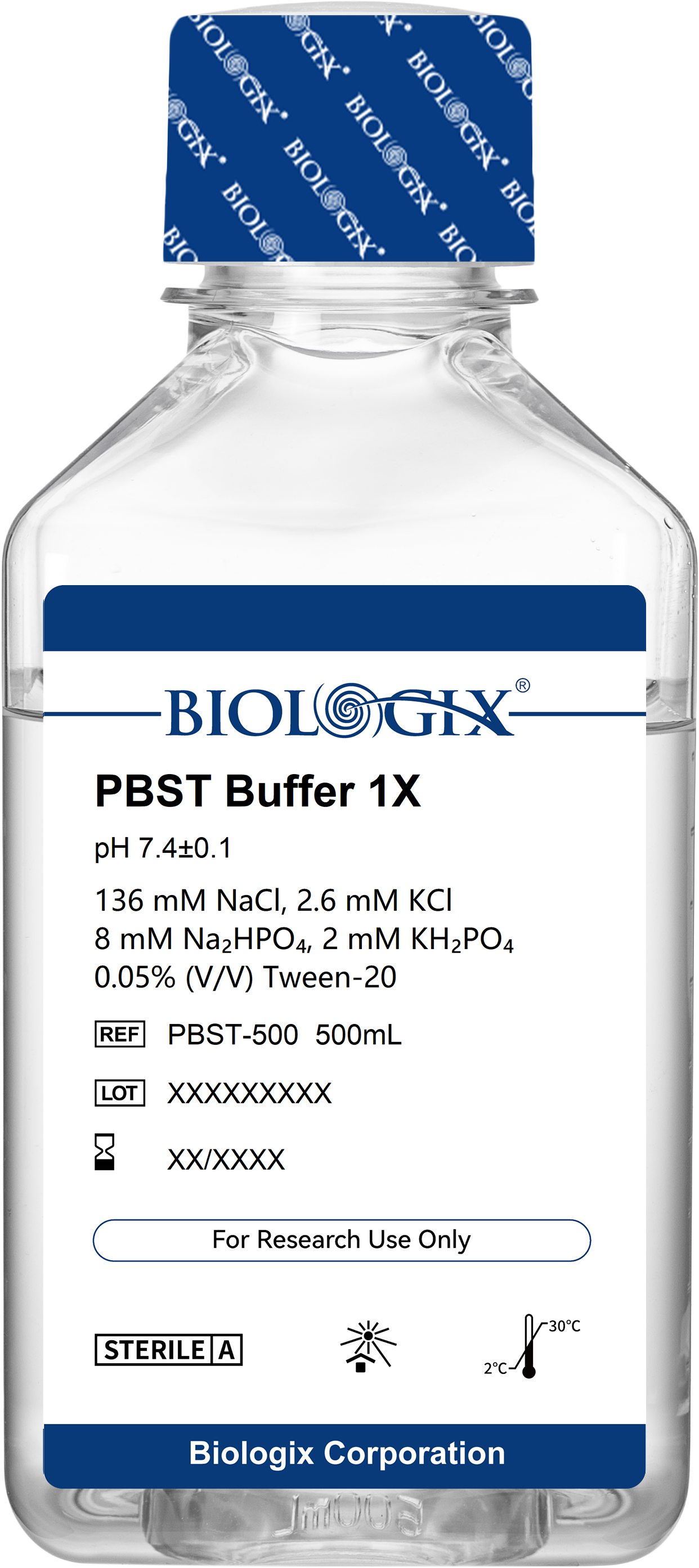 巴罗克-PBST缓冲液（1×），PH7.4，无菌，低内毒素，500ml/瓶，10瓶/箱